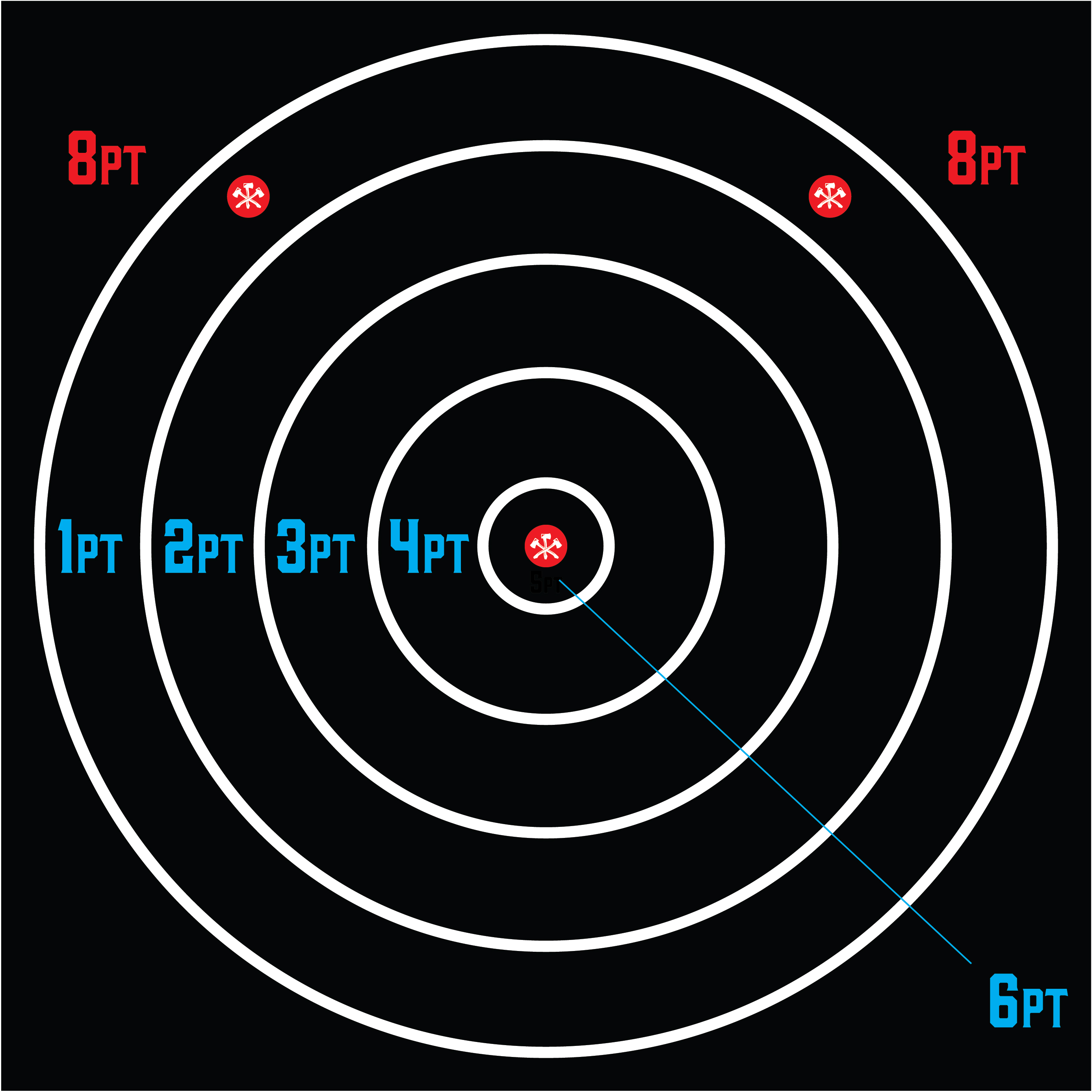Axe Throwing Target UI – Three Notch'd Brewing Company