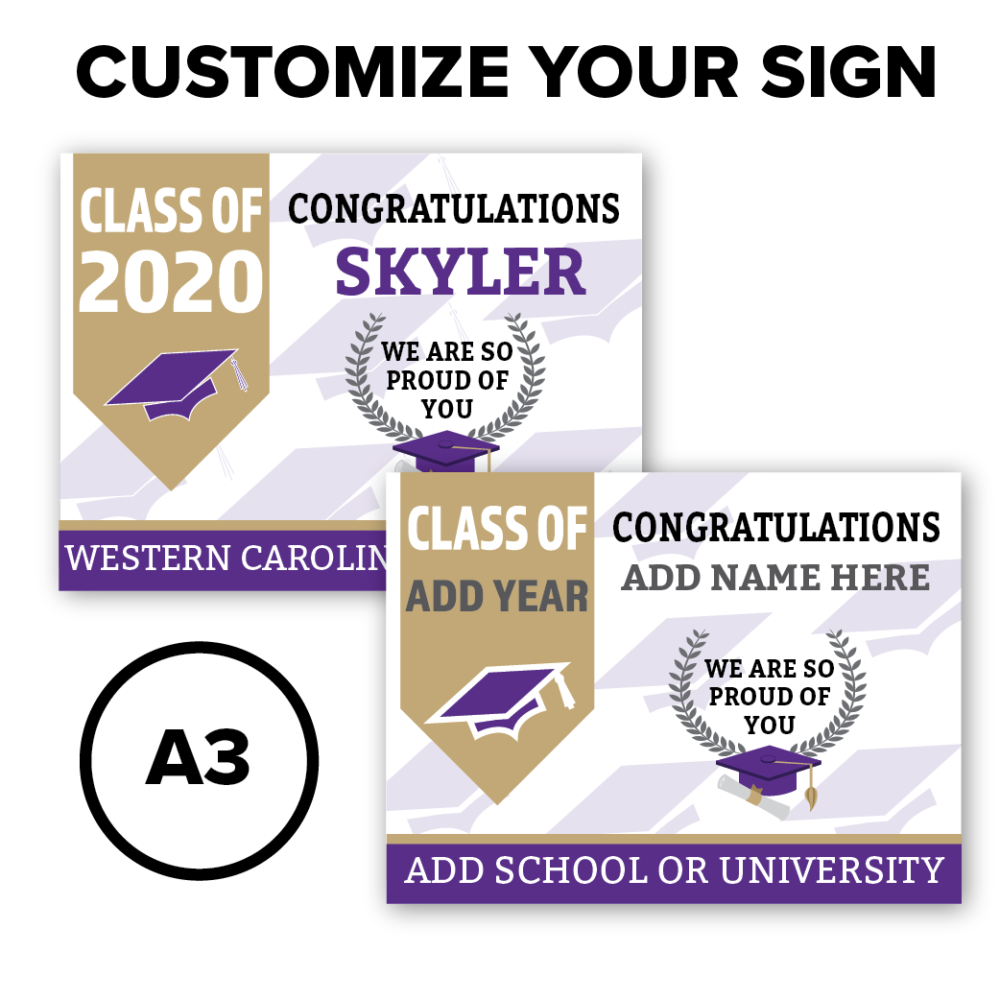 Class of Graduation Lawn Sign Kit - Deadline Signs