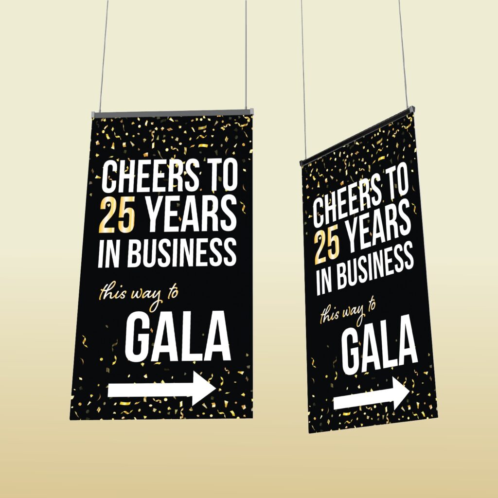 Hanging Banner System - Deadline Signs