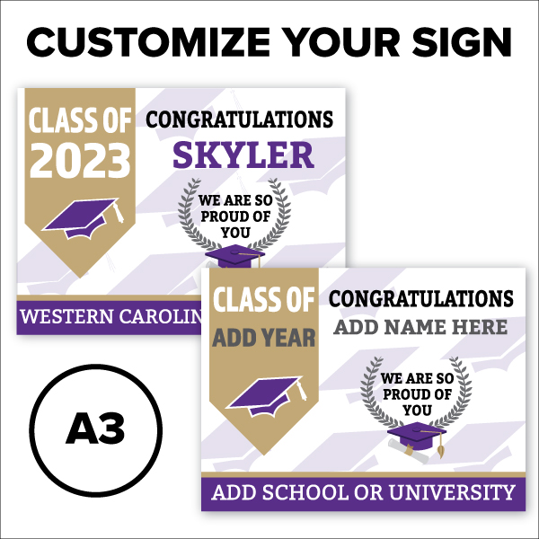 Class of Graduation Lawn Sign Kit - Deadline Signs