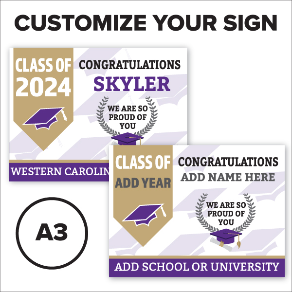 Class of Graduation Lawn Sign Kit - Deadline Signs