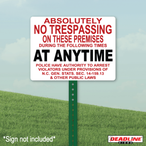 U-Channel Sign Post - Deadline Signs