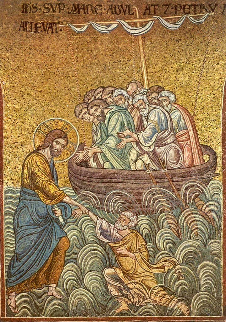 Icon Carving of Christ Pulling St-Peter from the Water. – Orthodox Arts ...