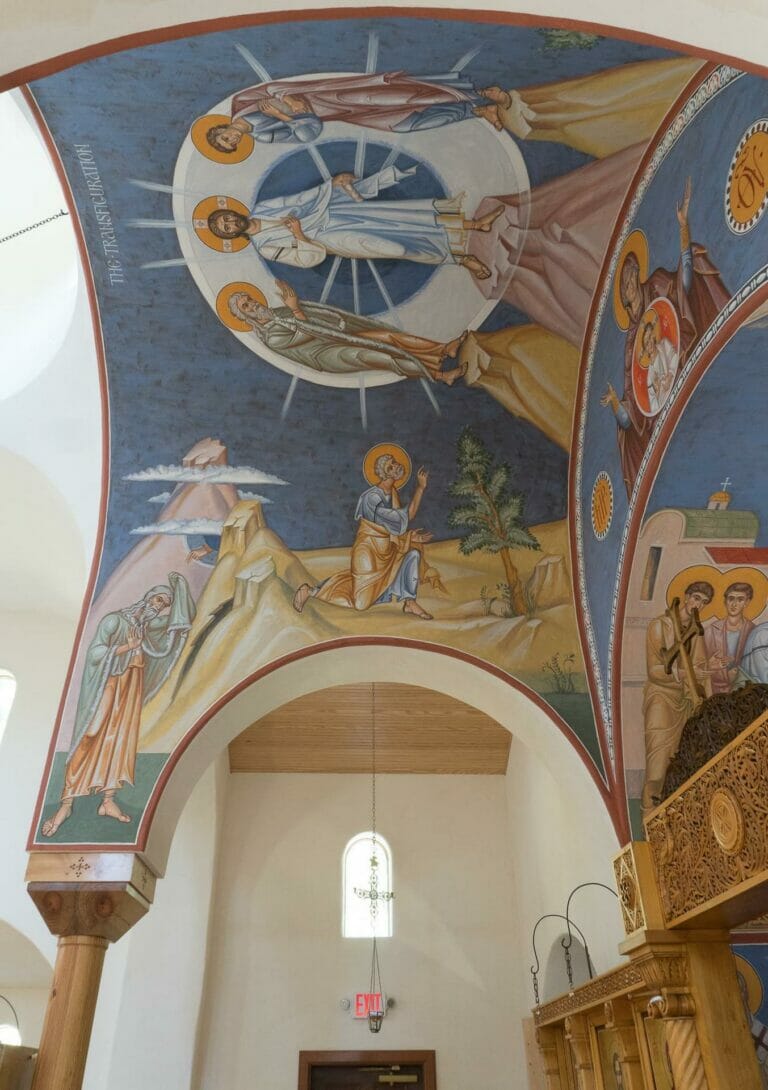 Painting the Iconographic Murals at Saint Gregory Palamas Monastery ...