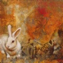 rabbit triptych left panel rabbit triptych centre panel rabbit triptych