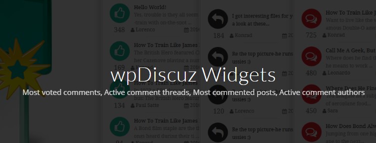 WpDiscuz – Widgets Wordpress plugin