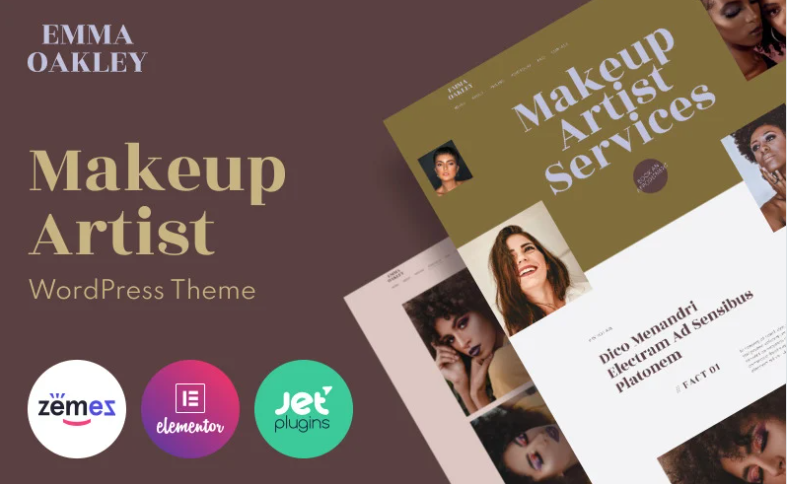 Emma Oakley - Makeup Artist WordPress Theme | Srmehranclub