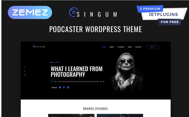 Singum - Podcaster Multipurpose Classic Elementor WordPress Theme | Srmehranclub