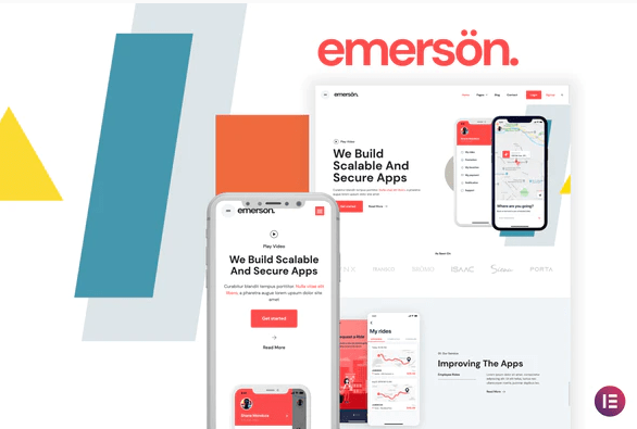 Emerson — App Software Showcase Elementor Template Kit - Srmehranclub