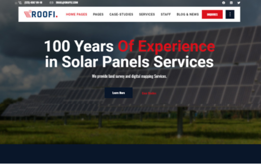 Roofi | Alternative & Renewable Energy WordPress Theme| Srmehranclub