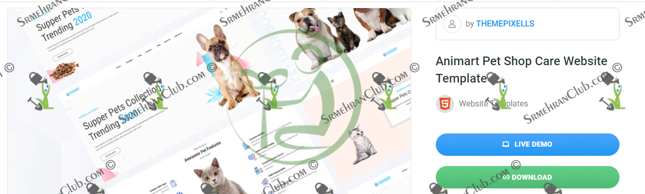 Download Animart Pet Shop Care Website Template 1.0 - huge ...