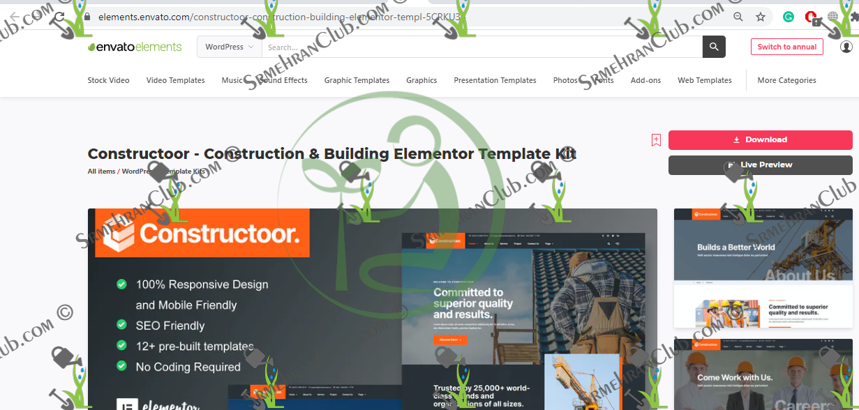 Download Constructoor - Construction & Building Elementor Template Kit