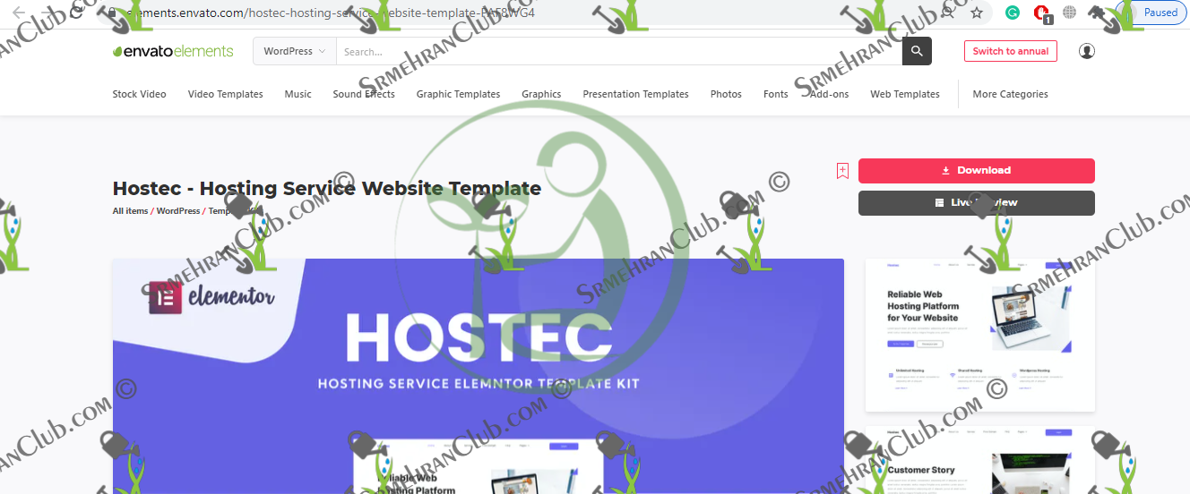 Download Hostec - Hosting Service Website Template
