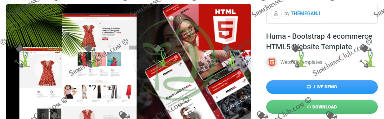 Download Huma - Bootstrap 4 ecommerce HTML5 Website Template 1.0 - huge discountHuma - Bootstrap ...