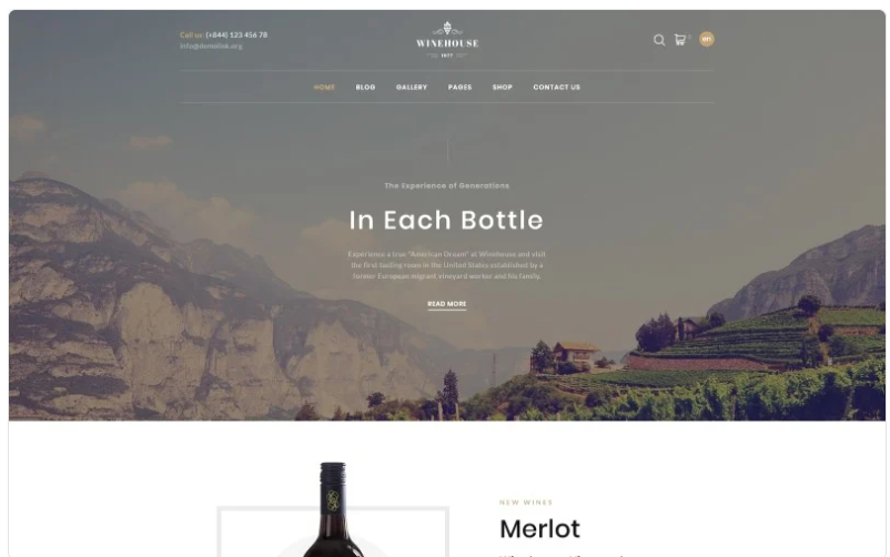 Winehouse - Online Wine Store Website Template - Srmehranclub