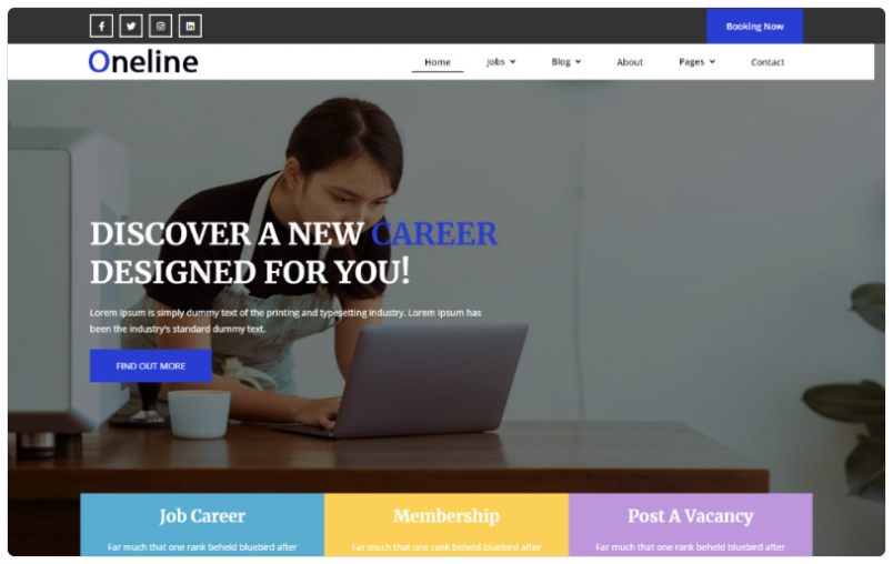 Job Portal Bootstrap Theme Website Template - Srmehranclub