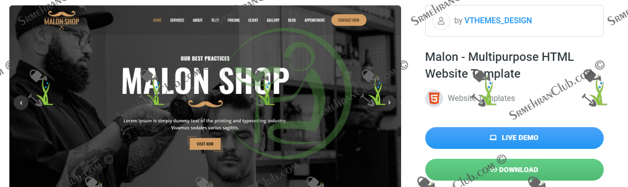 Malon - Multipurpose HTML Website Template p - Srmehranclub