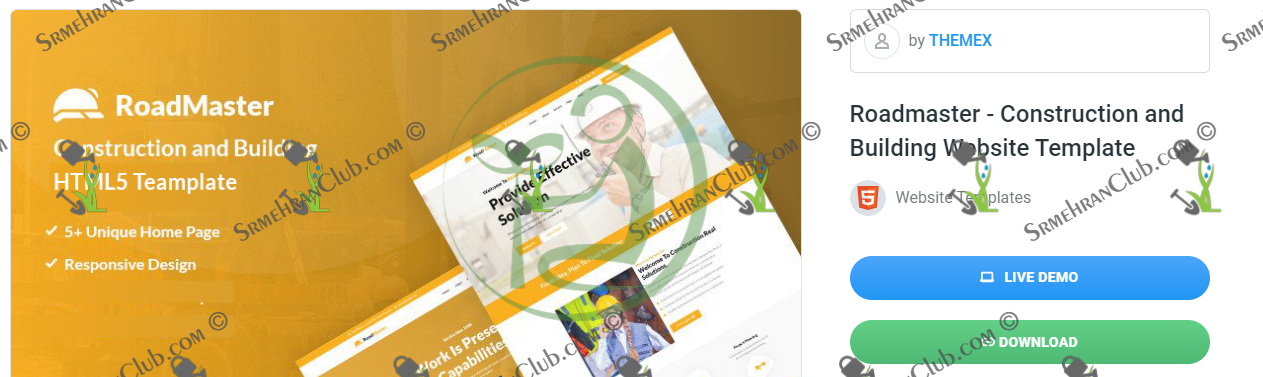 Roadmaster - Construction and Building Website Template p - Srmehranclub