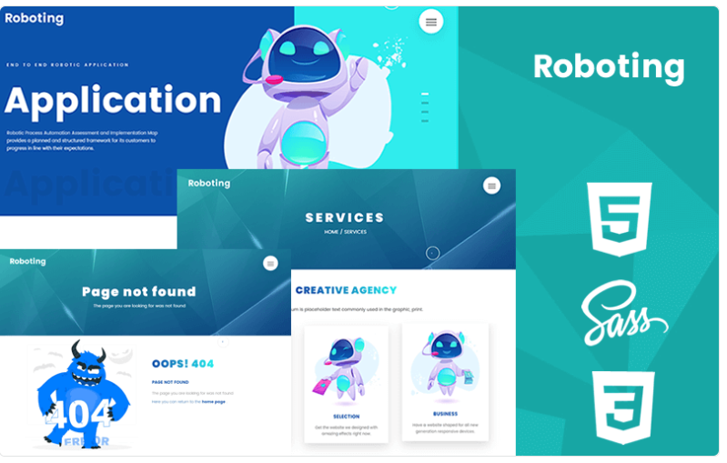 Roboting Creative Html5 & Css3 Responsive Theme Website Template ...