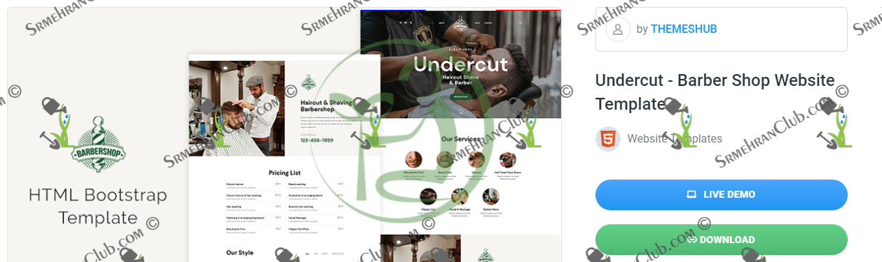 Undercut - Barber Shop Website Template p - Srmehranclub