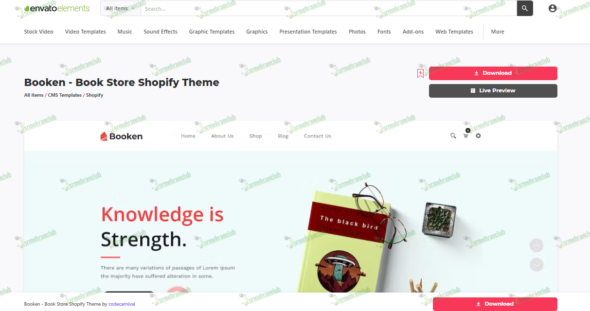 Download GPL Booken - Book Store Shopify Theme