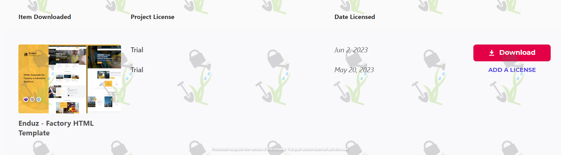 Enduz - Factory HTML Template download