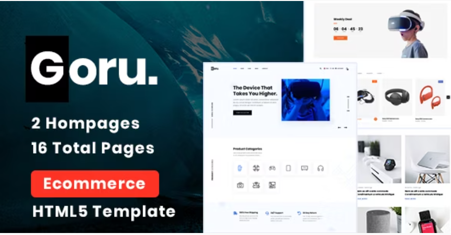 Goru electronics e-commerce html template download