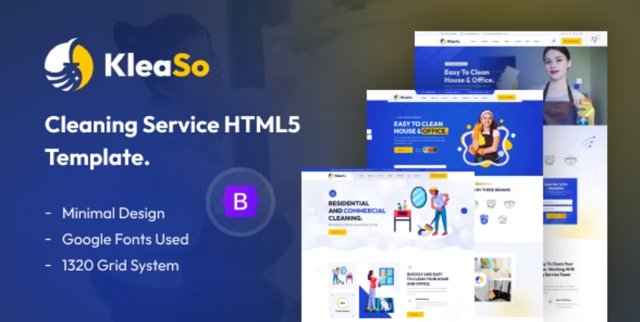 Kleaso – Cleaning Services HTML5 Template download
