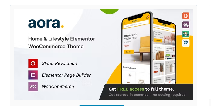 Download Aora – Home & Lifestyle Elementor WooCommerce Theme