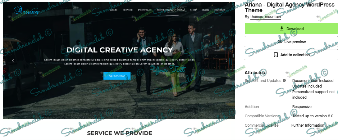 Ariana - Digital Agency WordPress Theme