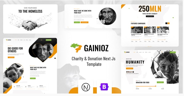 Gainioz - Charity & Donation Next Js Template