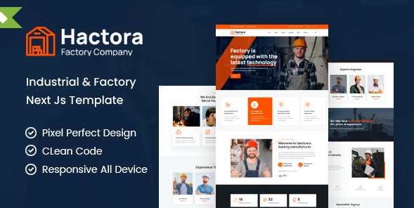 Hactora - Industry & Factory React Next Js Template