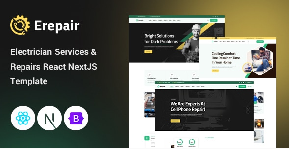 Erepair - Electrician Services & Electrical Repairs HTML5 Template