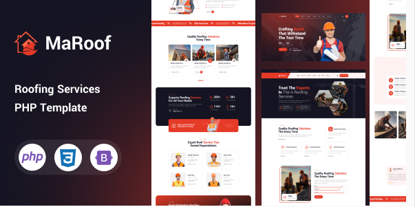 Maroof - Roofing Services PHP Template