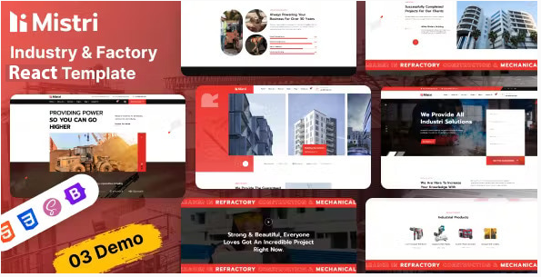 Mistri – Factory & Industrial React Template