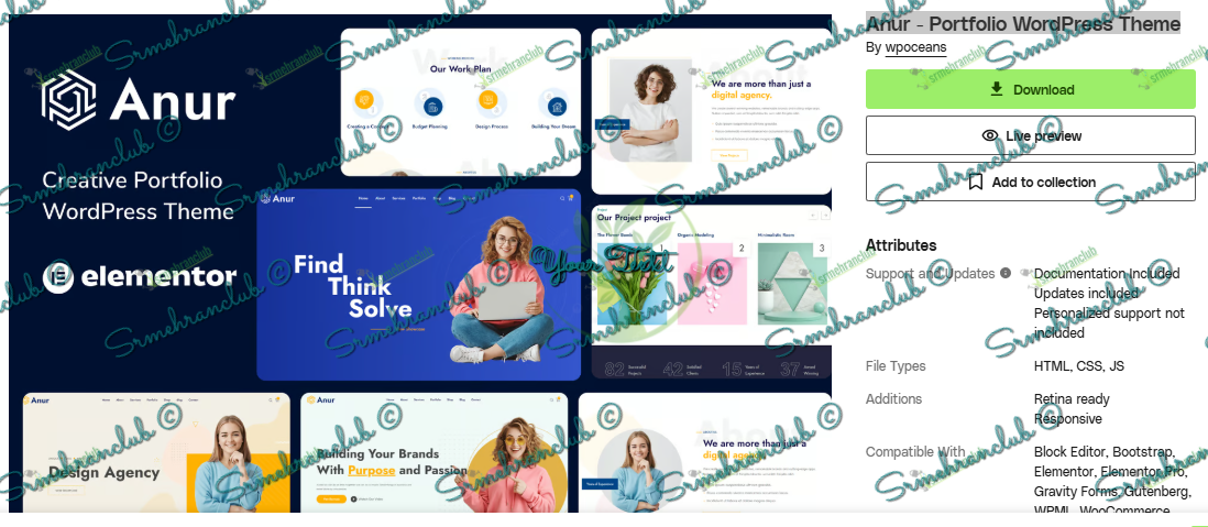 Anur - Portfolio WordPress Theme