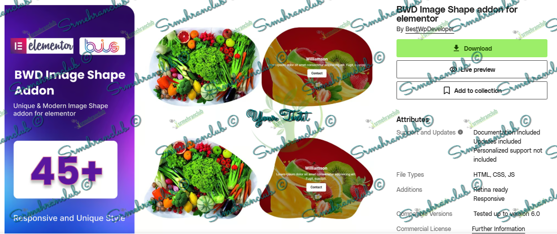 Download BWD Image Shape addon for elementor