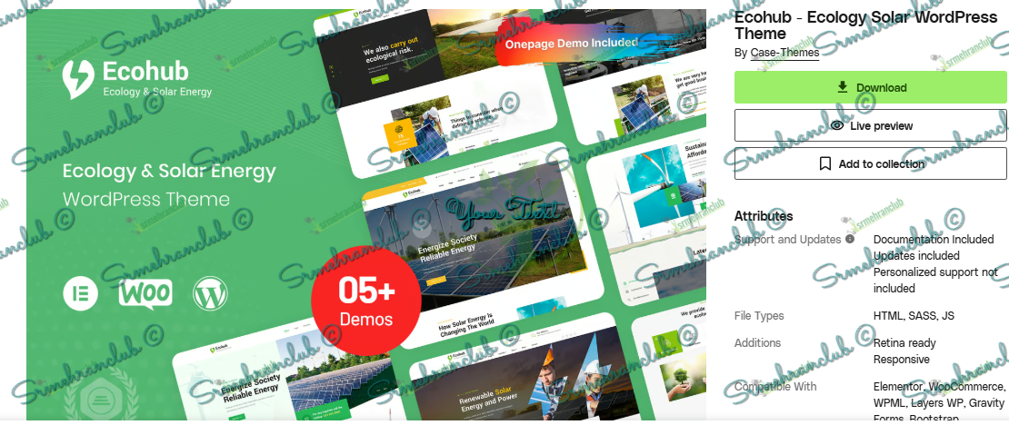 Ecohub - Ecology Solar WordPress Theme