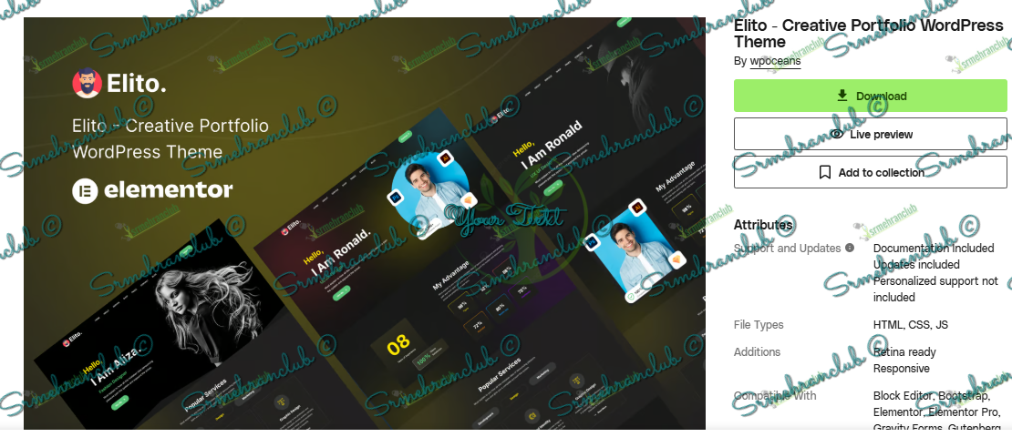 Elito - Creative Portfolio WordPress Theme