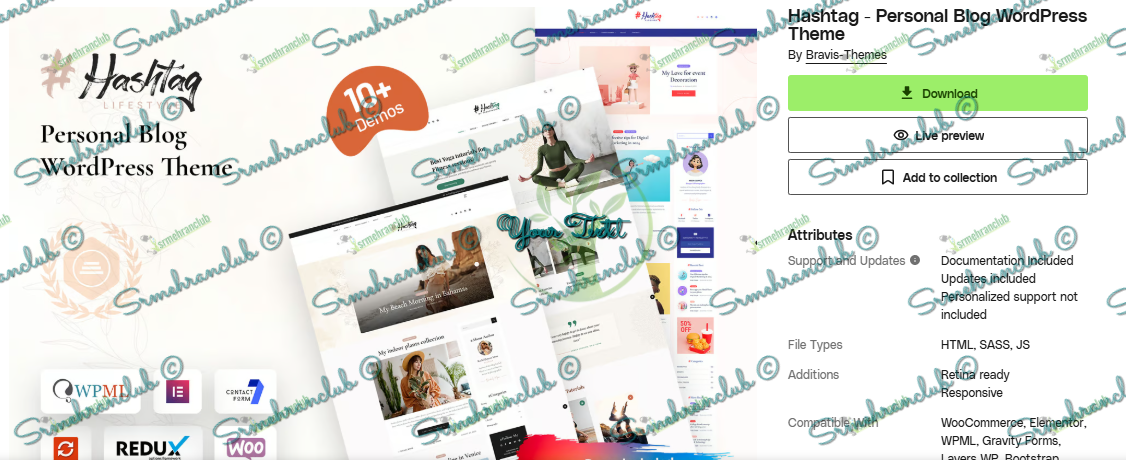 Hashtag - Personal Blog WordPress Theme