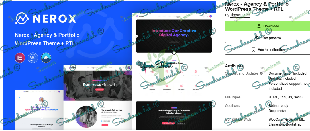 Nerox - Agency & Portfolio WordPress Theme + RTL