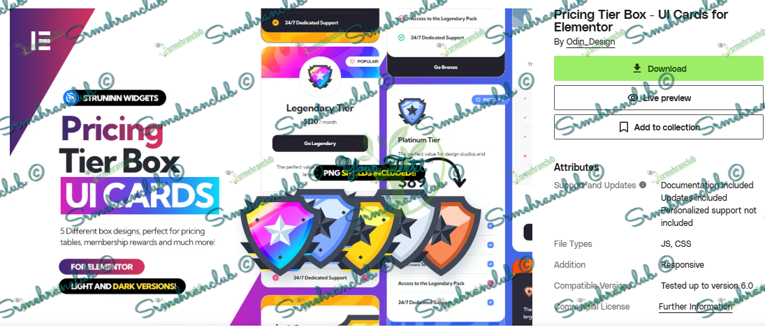 Download Pricing Tier Box - UI Cards for Elementor