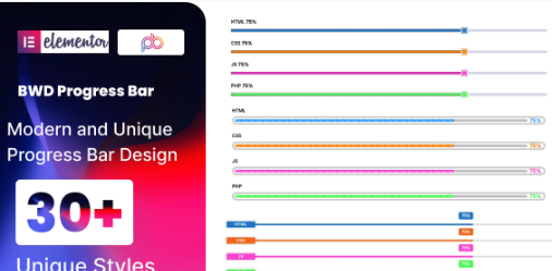 Download Progress Bar addon for Elementor