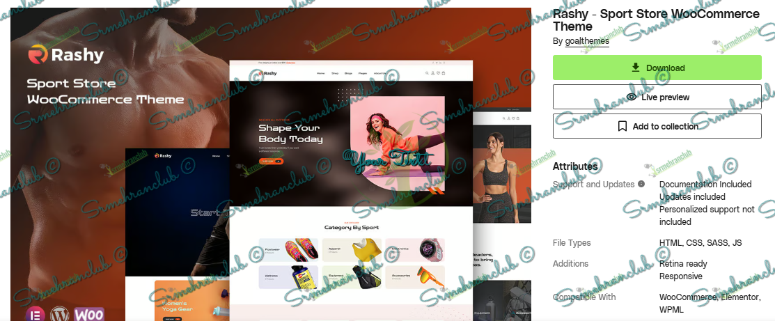 Rashy - Sport Store WooCommerce Theme