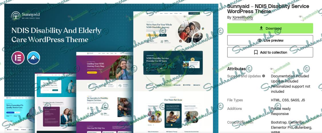 Sunnyaid – NDIS Disability Service WordPress Theme