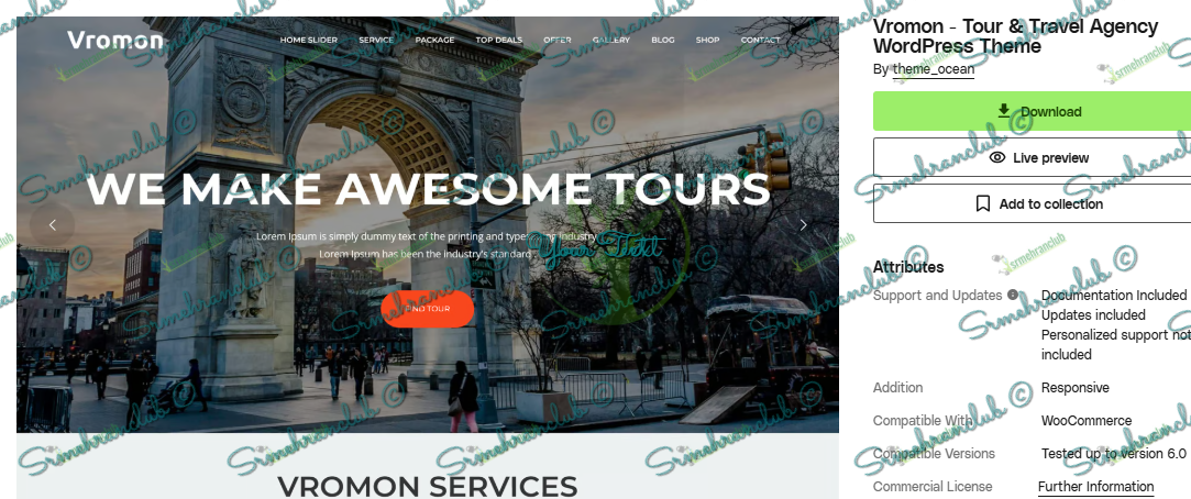 Vromon - Tour & Travel Agency WordPress Theme