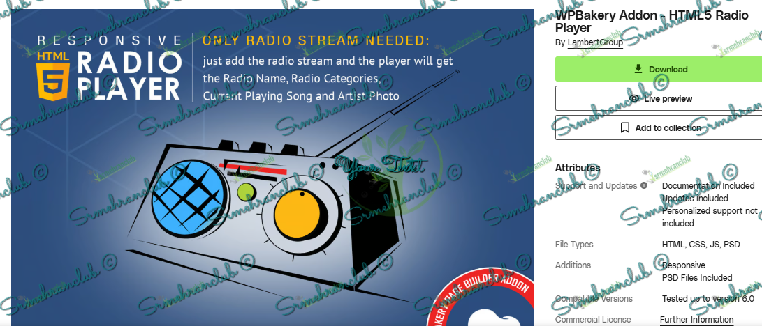 Download WPBakery Addon - HTML5 Radio Player