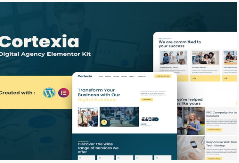 Cortexia - Digital Agency Elementor Template Kit Download