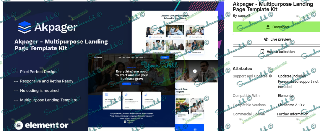 Akpager - Multipurpose Landing Page Template Kit Download