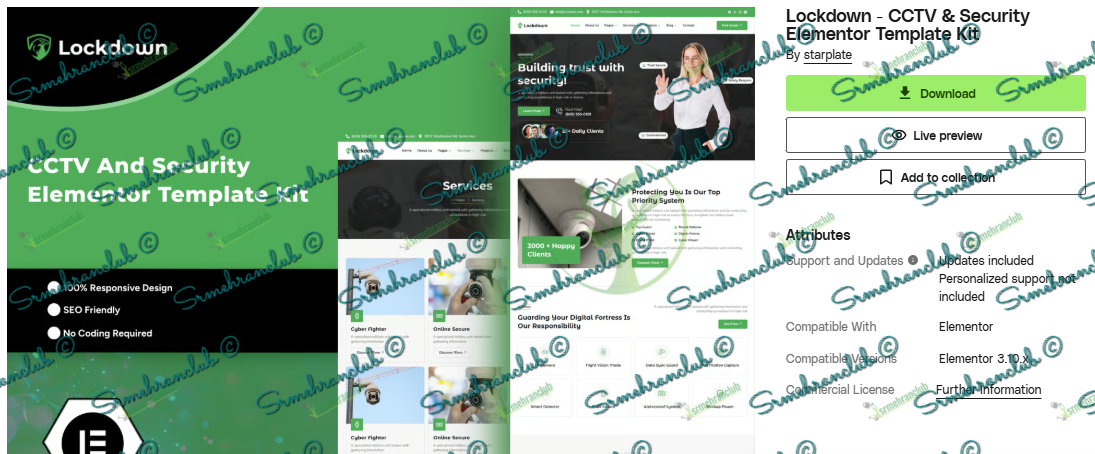 Lockdown - CCTV & Security Elementor Template Kit